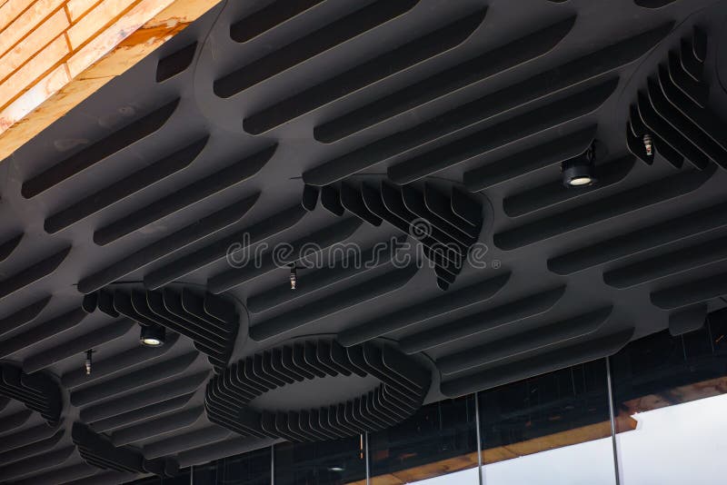 Style Decorative Ceiling, Light Column. Stock Photo - Image of full ...