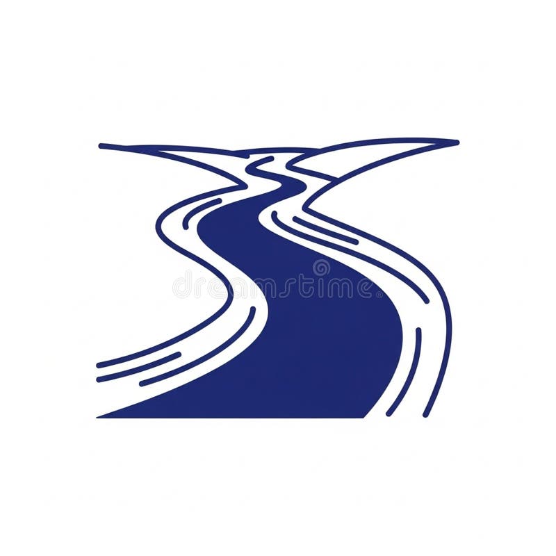 Abstract Winding Blue River Stock Illustrations – 91 Abstract Winding ...