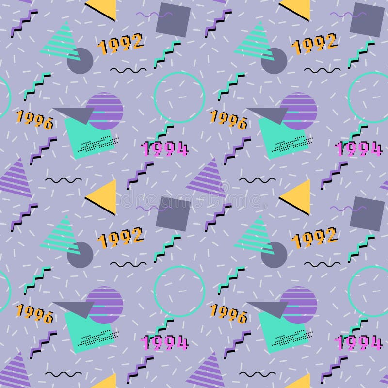 1990 Style Fashion Design Pattern Stock Vector - Illustration of square ...