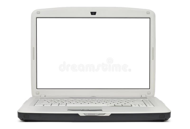 Gray laptop stock image. Image of space, single, depth - 75184419