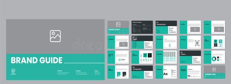 Style Guide Template for Branding Guidelines Stock Vector ...