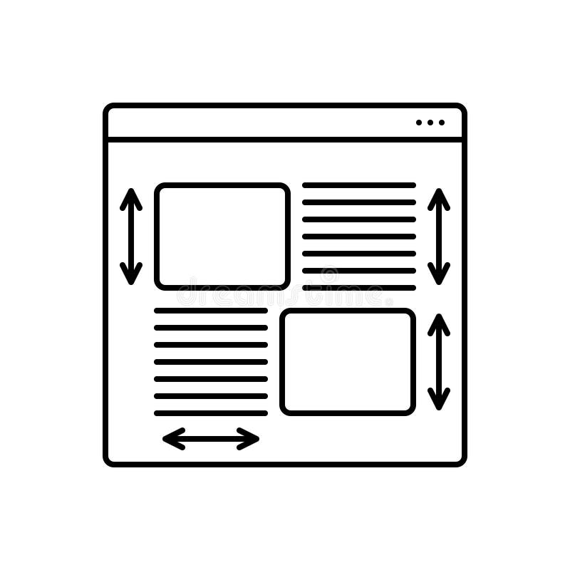Black Line Icon for Style, Guide and Branding Stock Vector ...