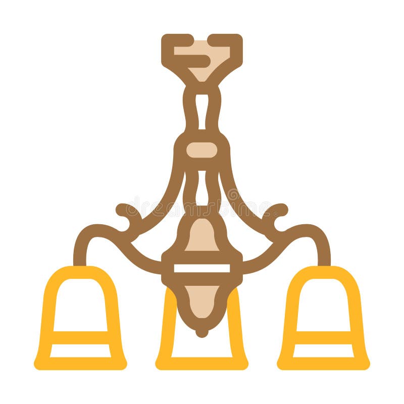 Style Lamp Ceiling Color Icon Vector Illustration Stock Illustration ...