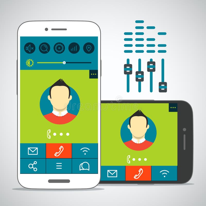 Style Modern Smartphone Interface Stock Vector - Illustration of ...