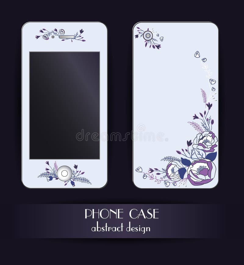 Style Phone Case. Print with Beautiful Flowers, Leaves and Floral ...