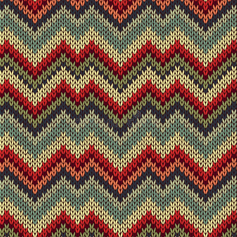 Seamless knitted pattern stock vector. Illustration of embroidery ...