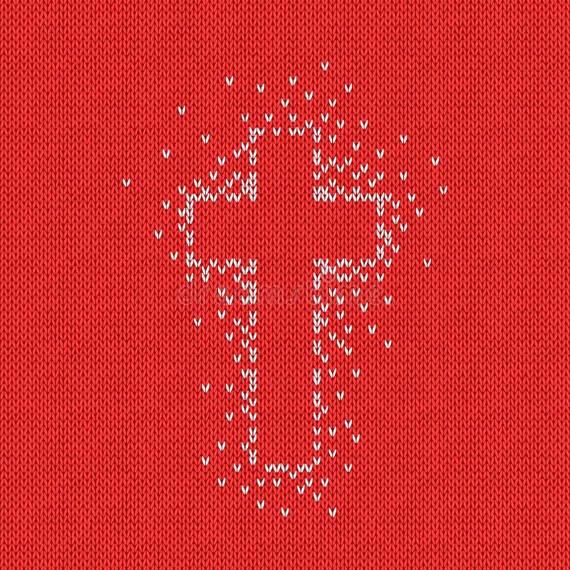 Style Seamless Red White Color Knitted Pattern Stock Vector ...