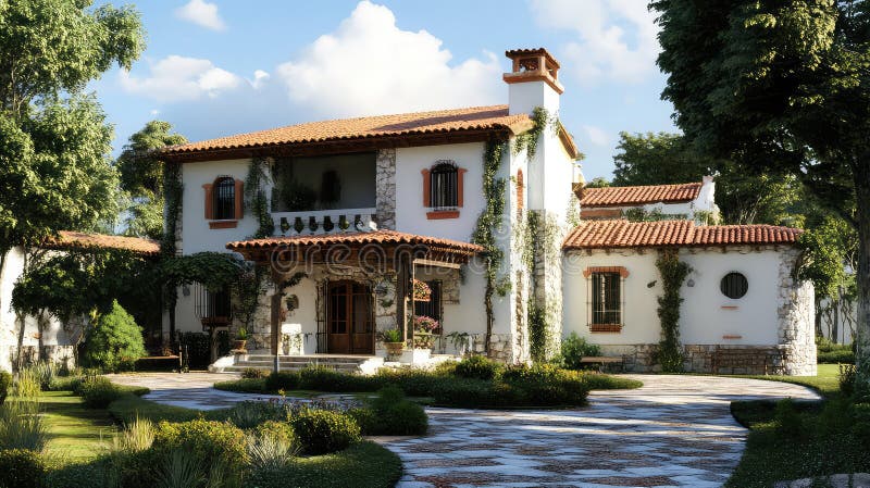 Style spanish house stock image. Image of interior, traditional - 394101895