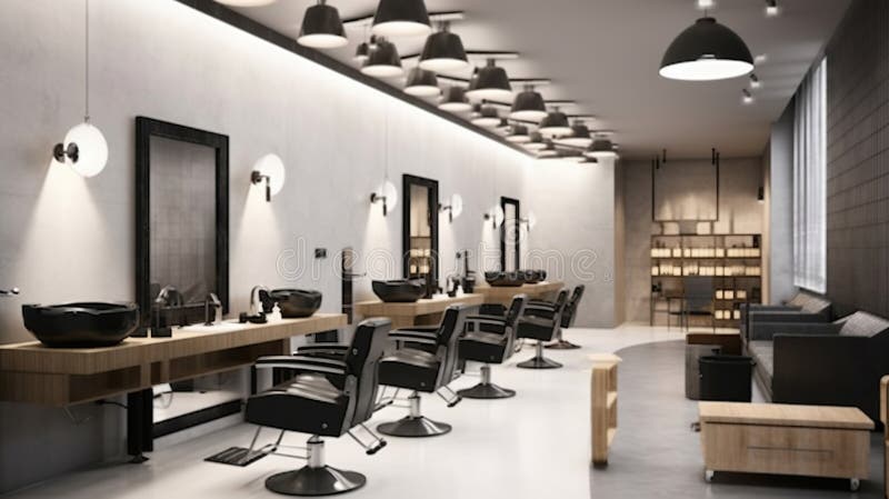 Style and Substance. the Complete Modern Salon Experience Stock ...