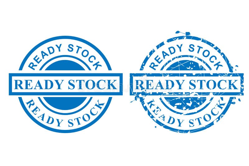 2 Style Vector of Blue Circle Grunge Rubber Stamp, Ready Stock ...