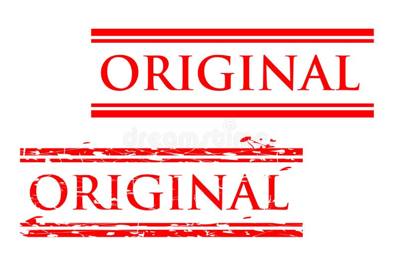 2 Style Vector Red Rectangle Rubber Stamp Effect, Original Stock Vector ...