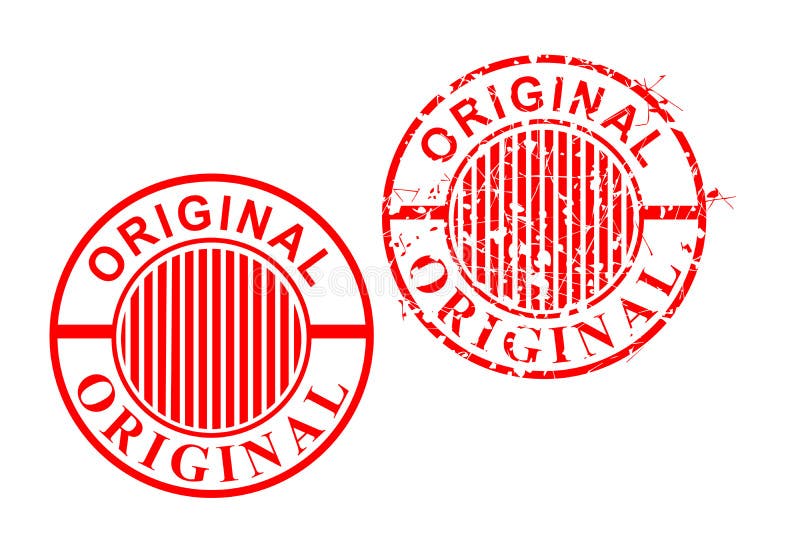 2 Style Vectoriel Rouge Cercle Effet Tampon Original Illustration de ...