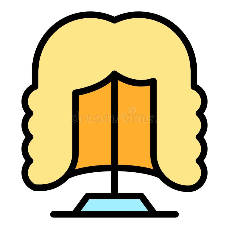 Style wig icon vector flat stock vector. Illustration of line - 282069931