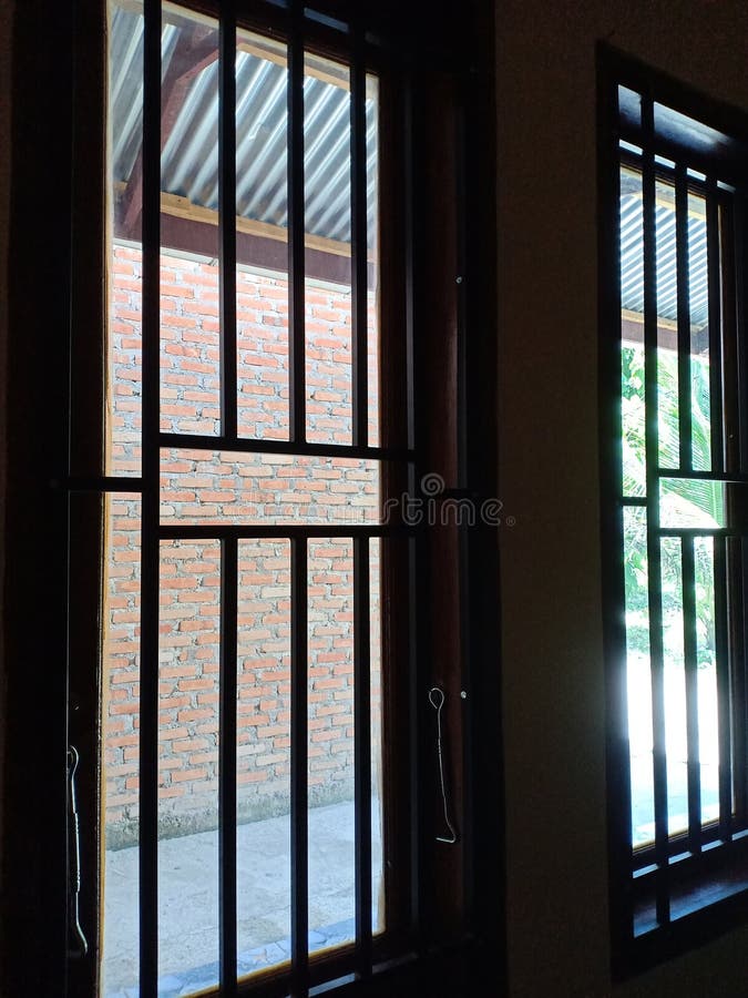 Style of Window in Simple House Indonesian Stock Photo - Image of ...