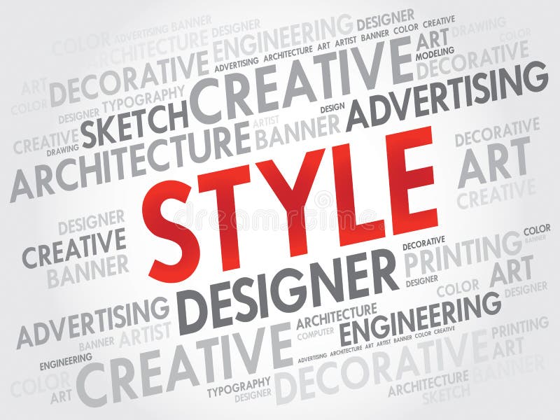 STYLE word cloud stock illustration. Illustration of drawing - 200311975