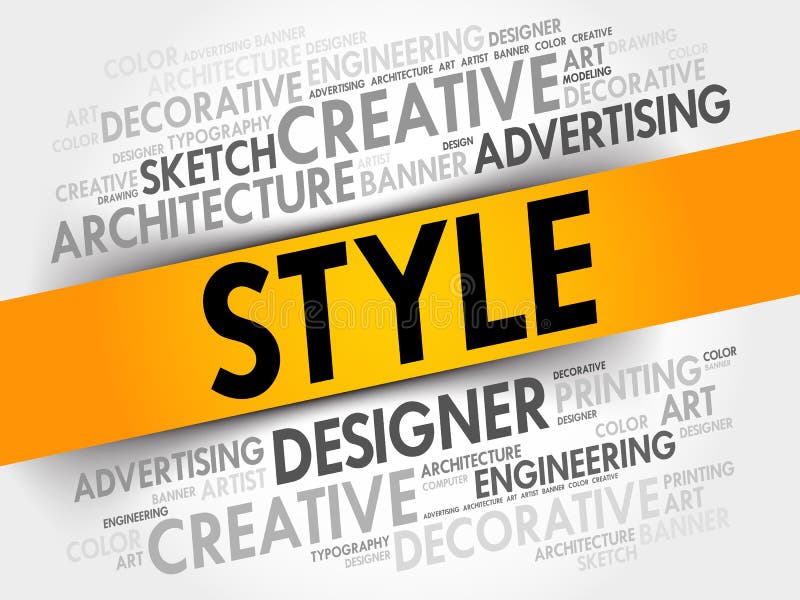 STYLE Word Cloud, Creative Concept Background Stock Illustration ...