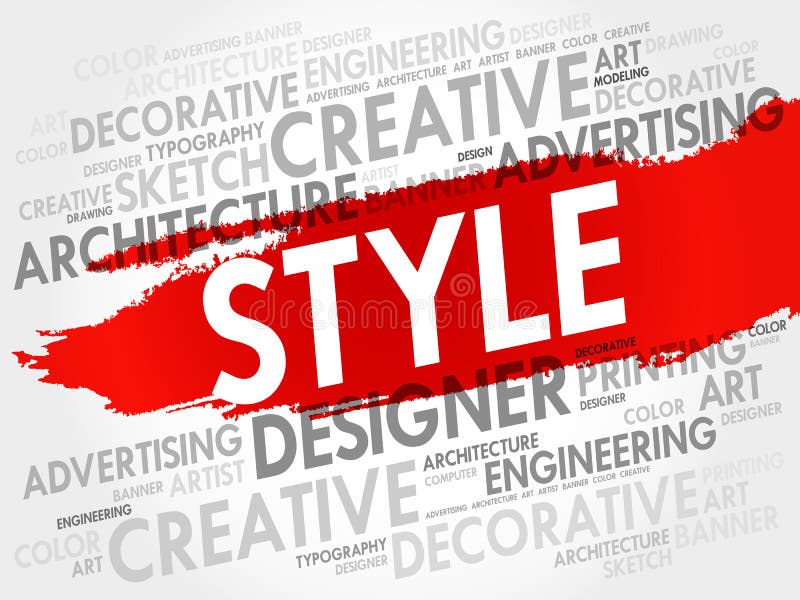 STYLE word cloud stock illustration. Illustration of form - 199064724