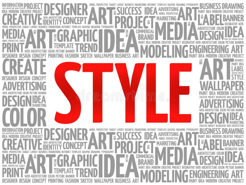 STYLE Word Cloud, Creative Concept Background Stock Illustration ...