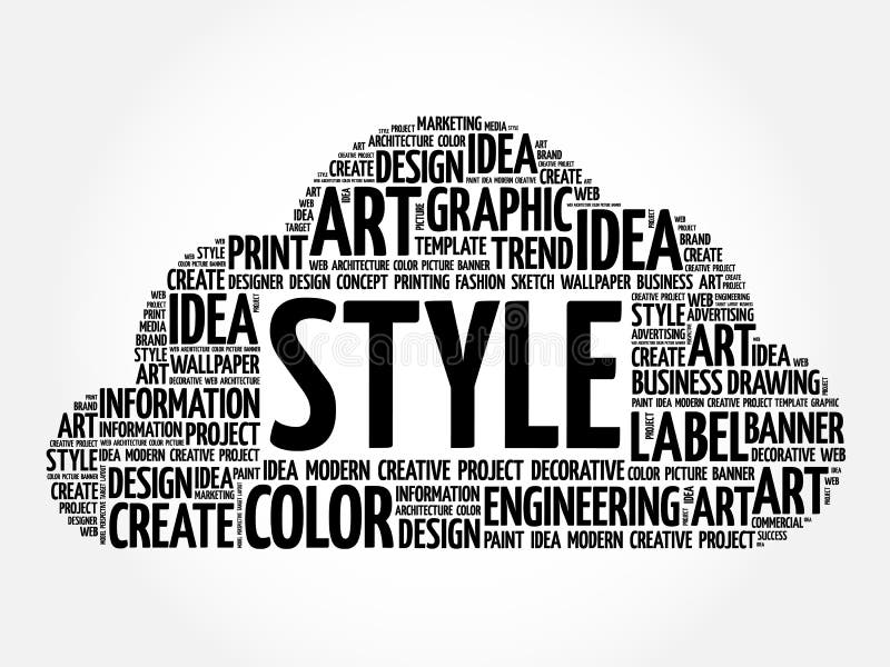 STYLE word cloud stock illustration. Illustration of design - 200290861