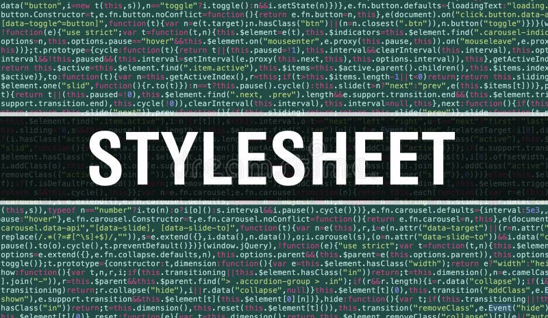 Stylesheet Text Written On Programming Code Abstract Technology Background Of Software Developer