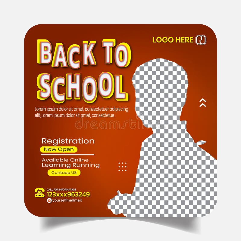 Styling Creative Educational Social Media Post Design Template Stock ...