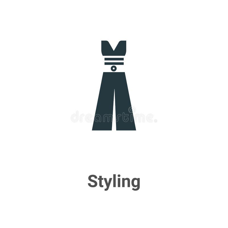 Styling Vector Icon on White Background. Flat Vector Styling Icon ...
