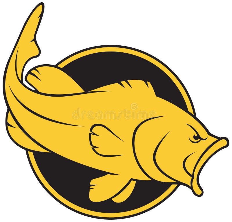 Stylised Bass logo stock vector. Illustration of river - 34598424