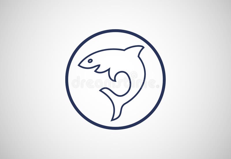 Stylised Shark Logo Design, Vector Illustration Stock Illustration ...