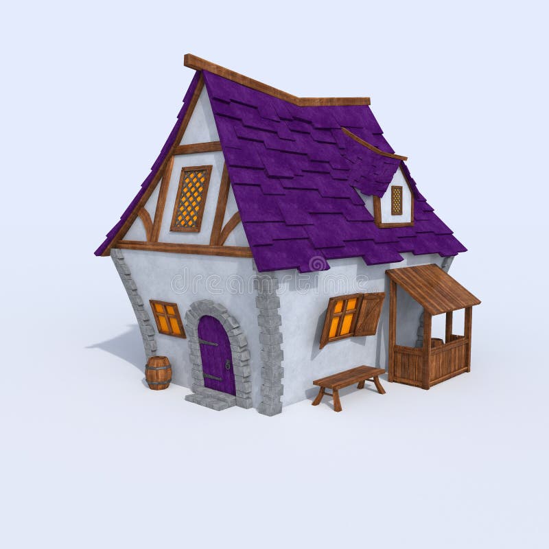 Stylised medieval house stock illustration. Illustration of abstract ...