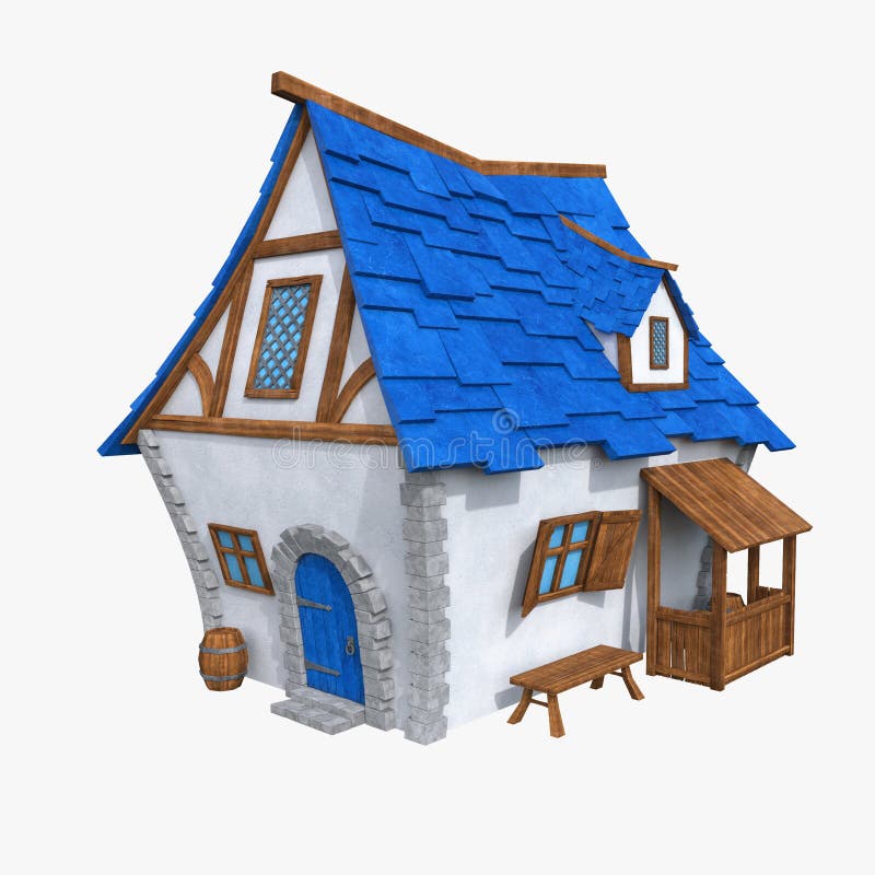 Stylised medieval house stock illustration. Illustration of abstract ...