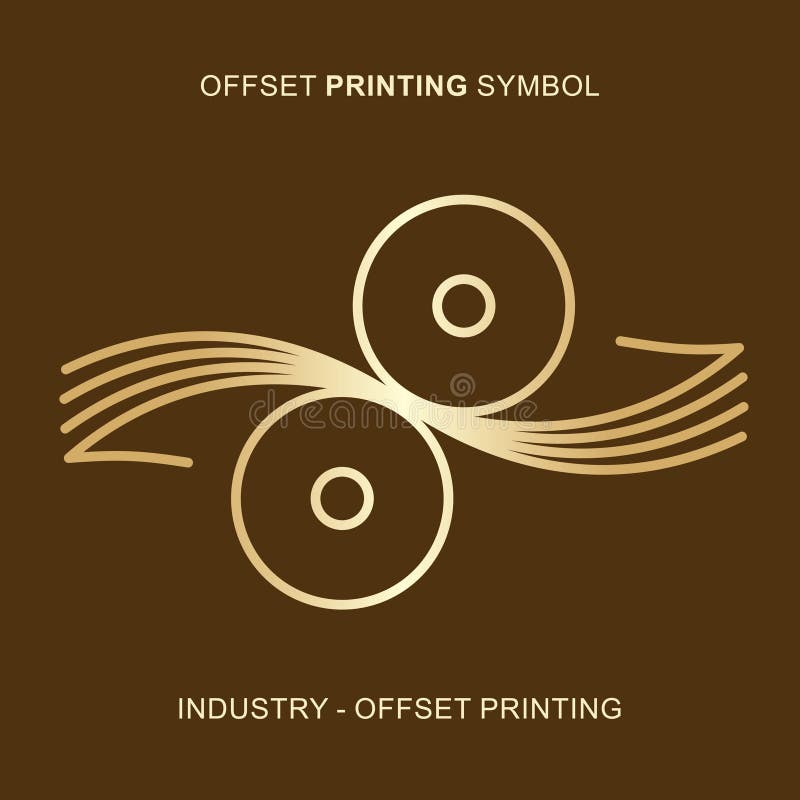 Offset printing symbol stock vector. Illustration of paper - 264609947