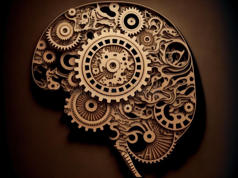 Stylised Representation of a Brain with Gears or Cogs (AI Generated ...