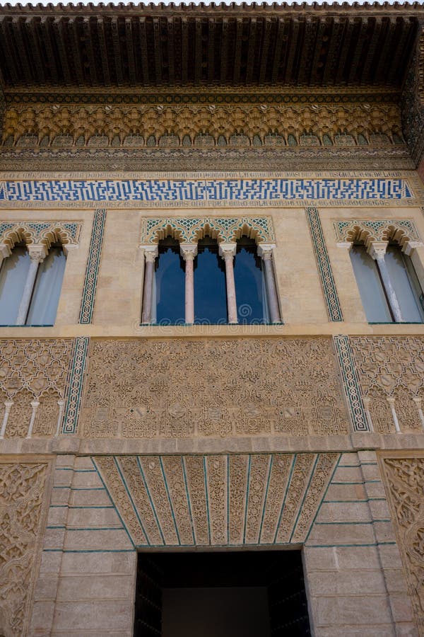 Stylised Windows in Seville, Spain, Europe Stock Photo - Image of roof ...