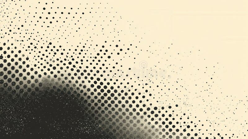 Abstract Halftone Gradient Background - Beige and Black Dot Pattern Texture. Stock Illustration ...