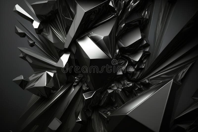 Stylish Abstract Black Crystal Background with a Unique Design Stock ...