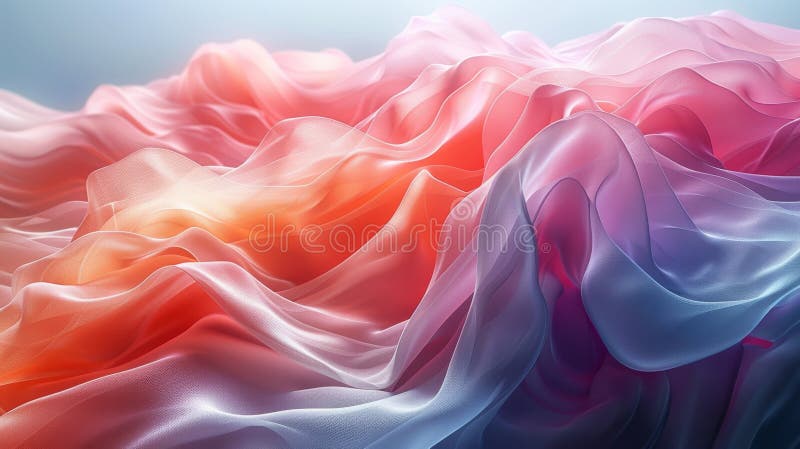 Stylish Abstract 3D Background with Smooth Wavy Lines. Illustration ...