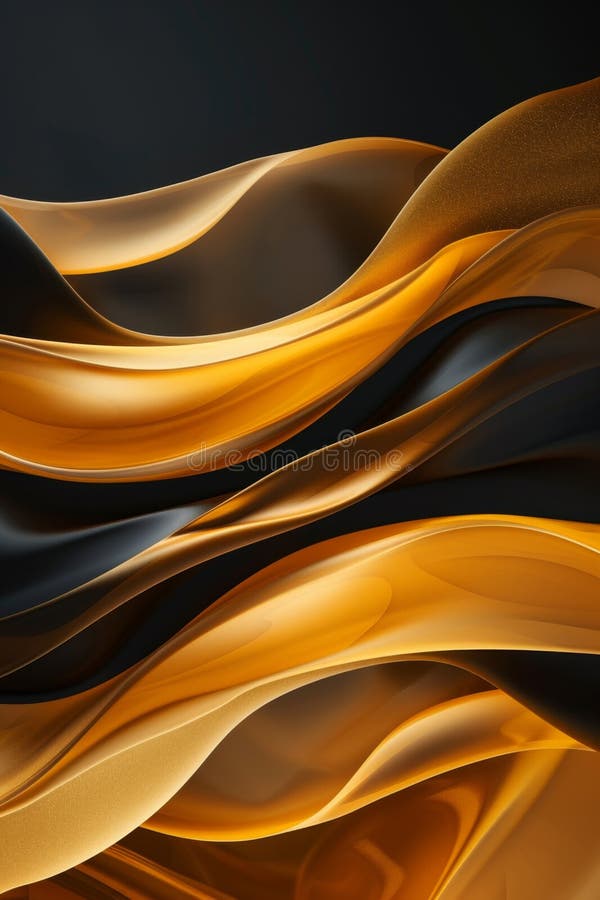 Stylish Abstract Design in Gold and Black Colors for Modern Projects ...