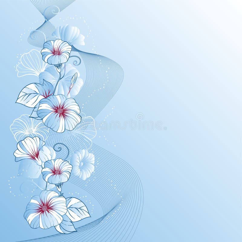 Abstract Floral Background. Vector Flower Card for Stock Vector ...