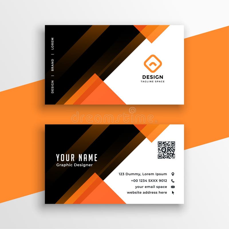 Stylish and Abstract Professional Business Card Template for Individual ...