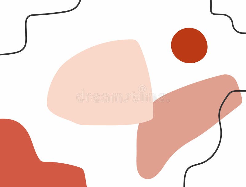 Stylish Abstract Rectangular Background with Different Shapes. Drawn by ...