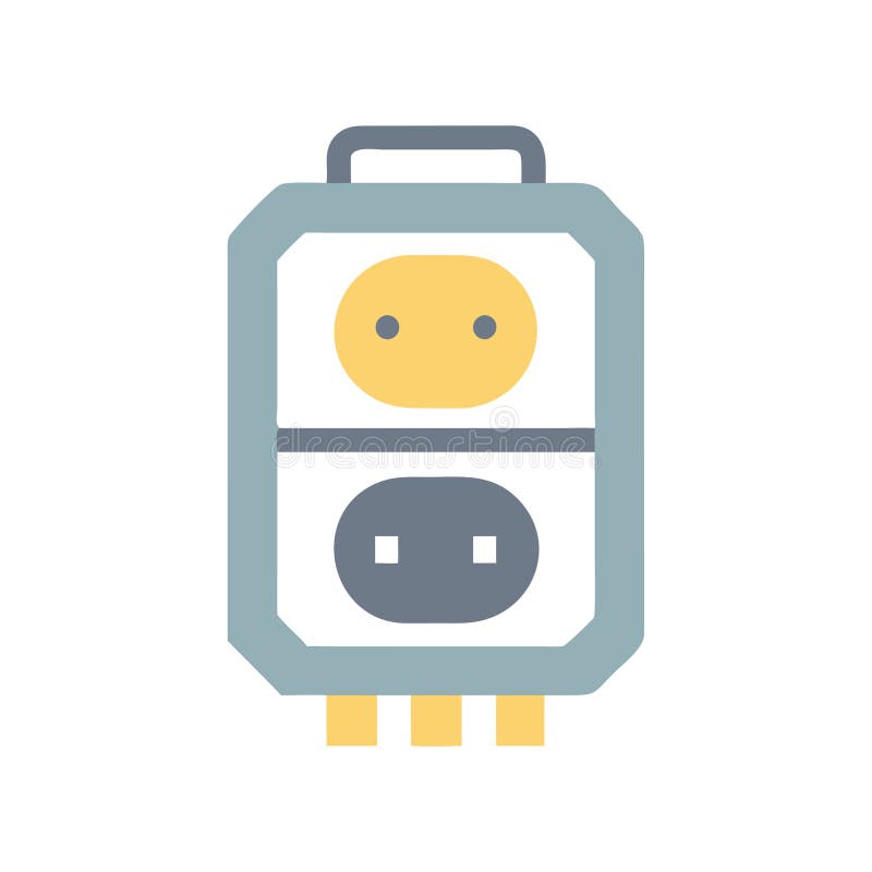 Stylish Adapter Connection Icon Stock Vector - Illustration of ...