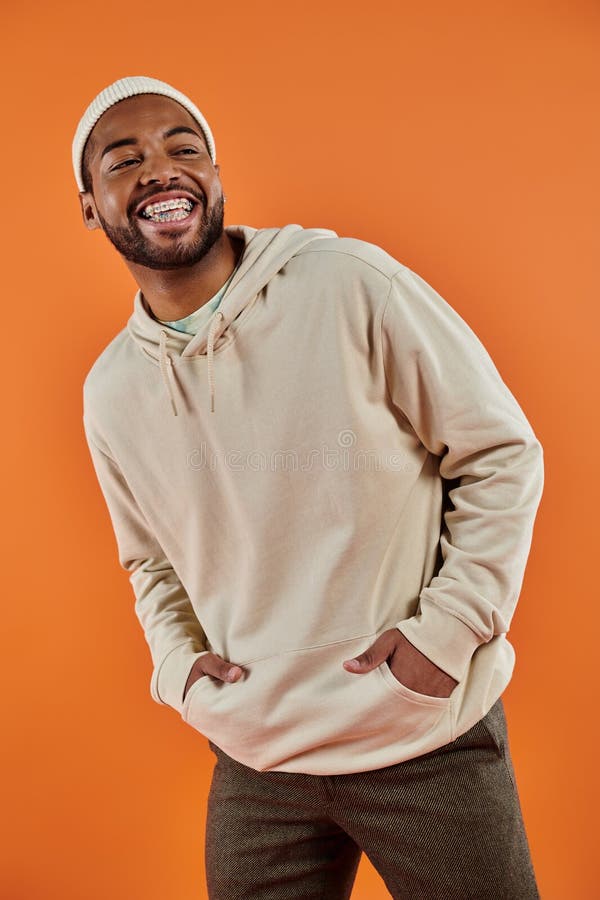 Stylish African American Man Standing With Stock Image Image Of