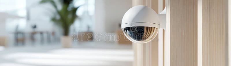 A Stylish AI-powered Camera is Positioned in an Office Lobby, Capturing ...