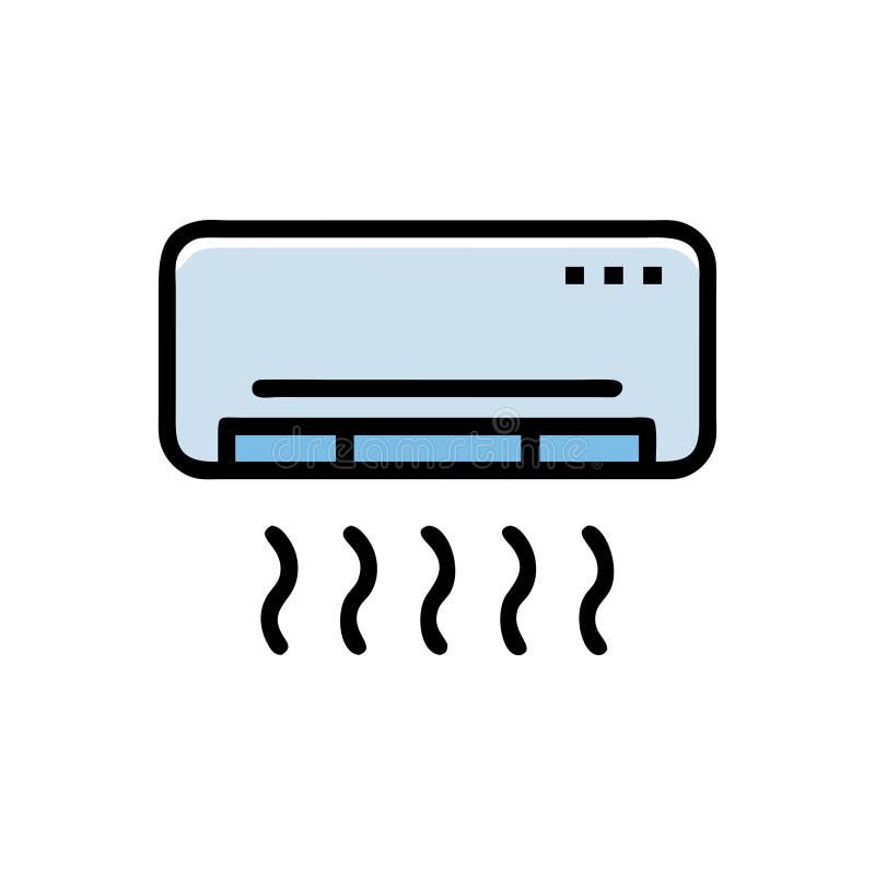 Stylish Air Conditioning Graphic Icon Stock Illustration - Illustration ...