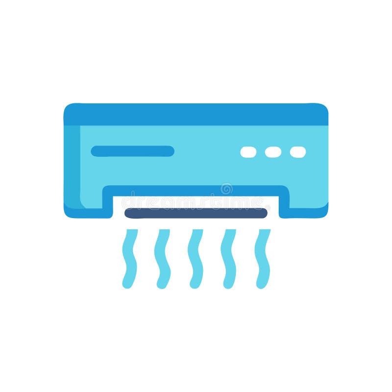 Stylish Air Conditioning Unit Icon Graphic Stock Illustration ...