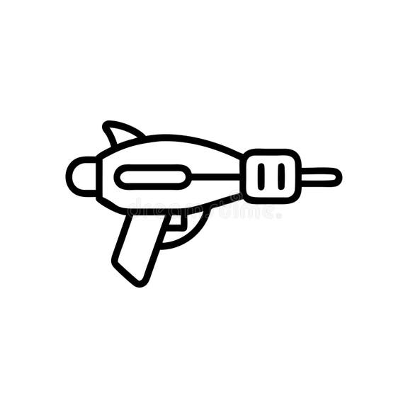 Stylish Alien Blaster Icon for Sci-Fi Stock Vector - Illustration of ...