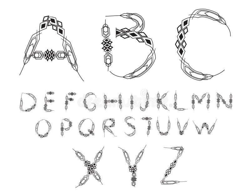 Stylish alphabet stock vector. Illustration of learning - 14131752