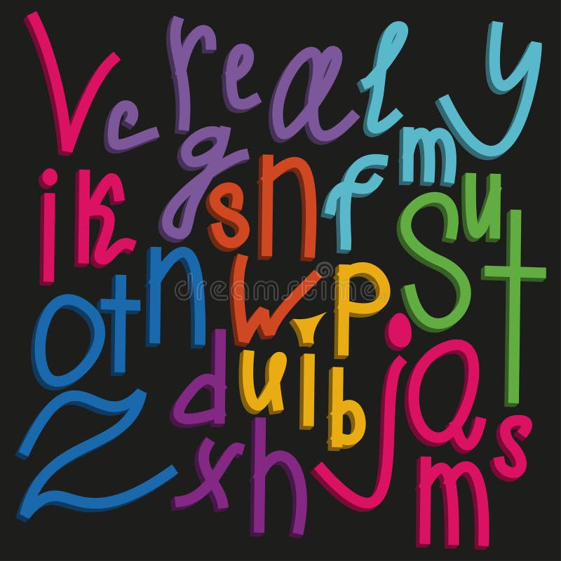 Stylish Alphabet, Vector Font. Vector Stock Vector - Illustration of ...