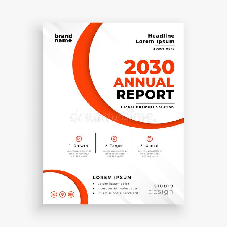 Stylish Annual Report Document Template for Corporate Catalog or ...