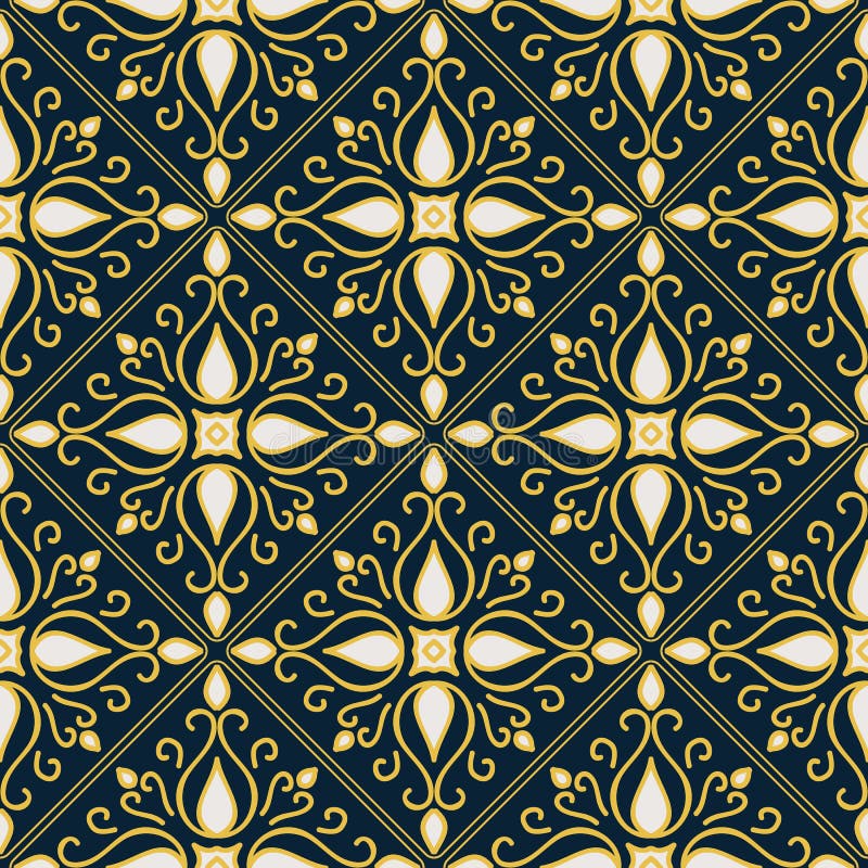 Stylish Arabic Seamless Pattern Stock Vector - Illustration of shape ...